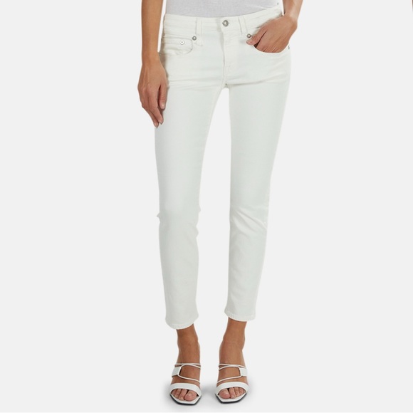 R13 | Jeans | R3 Boy Skinny Low Rise Ankle Jeans In White Riot Wash ...